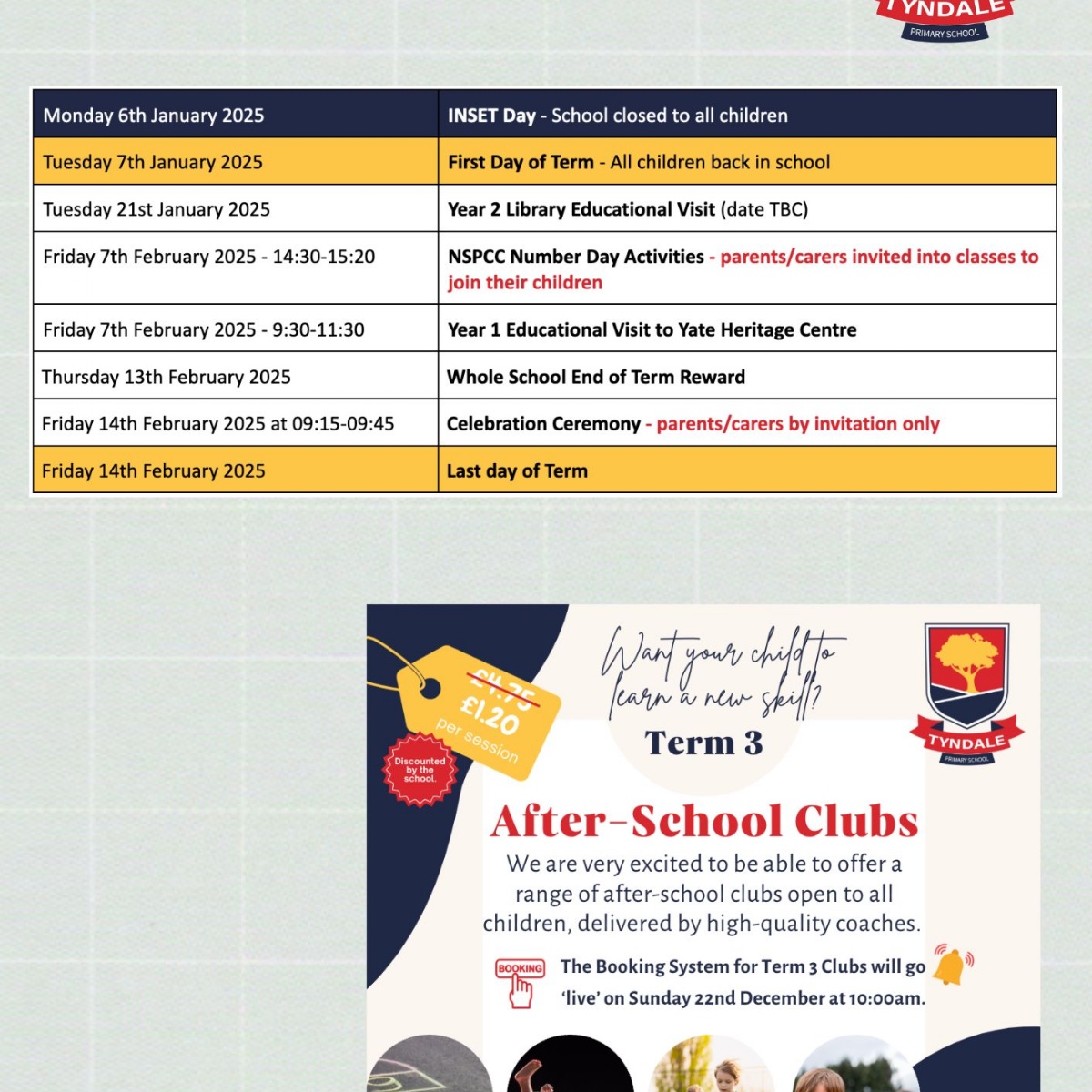 Term 3 Key Dates - Tyndale Primary School