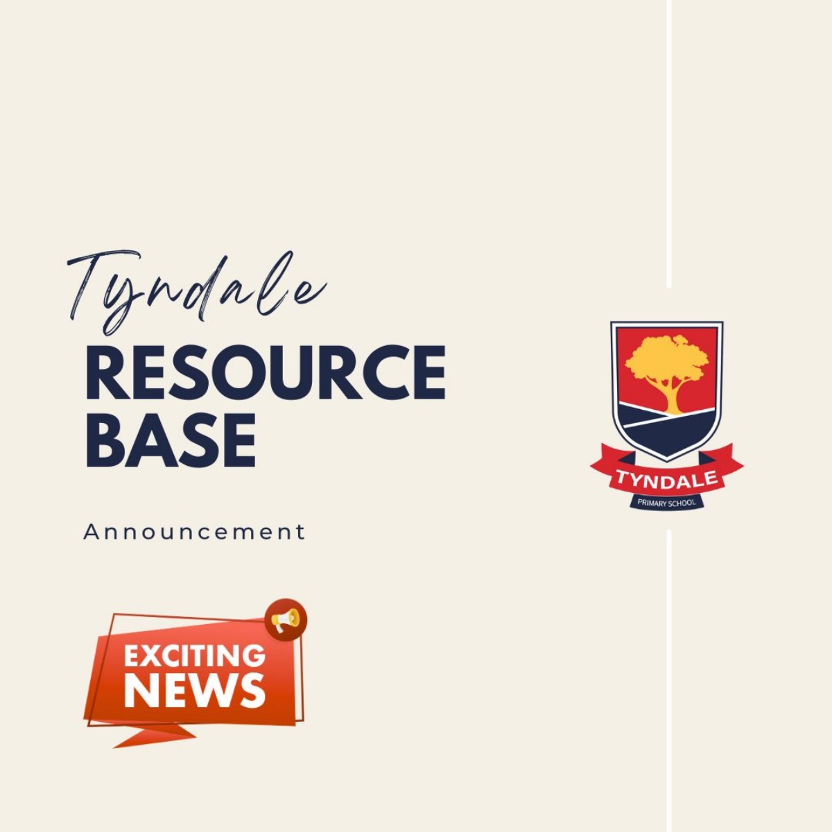 SEMH Resource Base Announcement - Tyndale Primary School